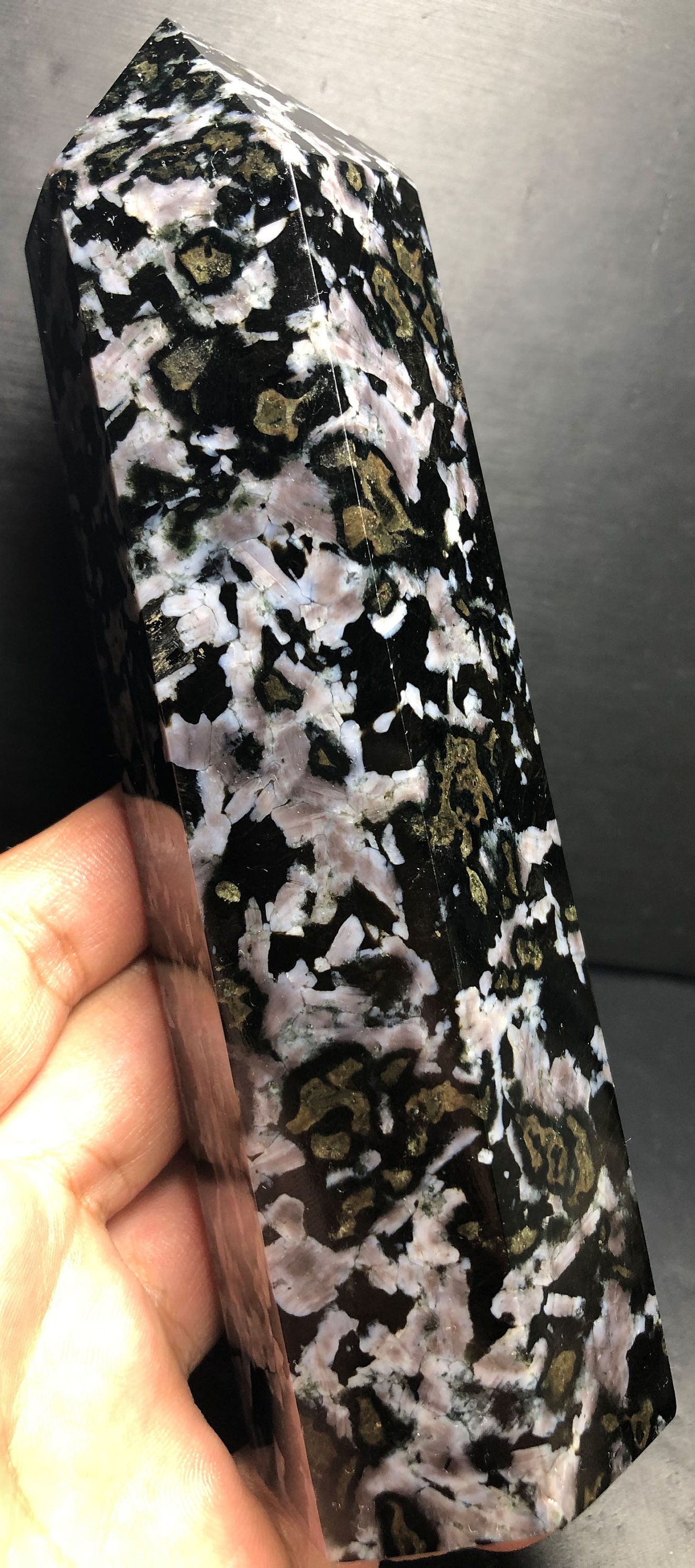 645g 162mm MYSTIC MERLINITE Merlinite GABBRO Crystal Point | Etsy