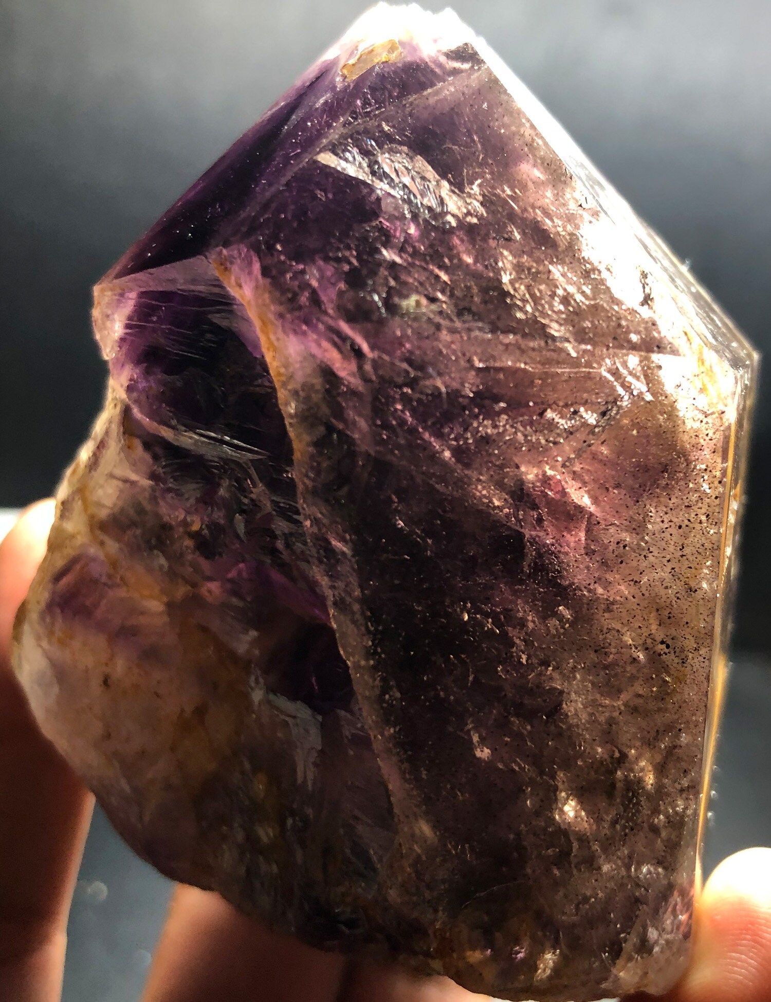 420g WOW Super Seven Amethyst Quartz Crystal POINT Polished | Etsy