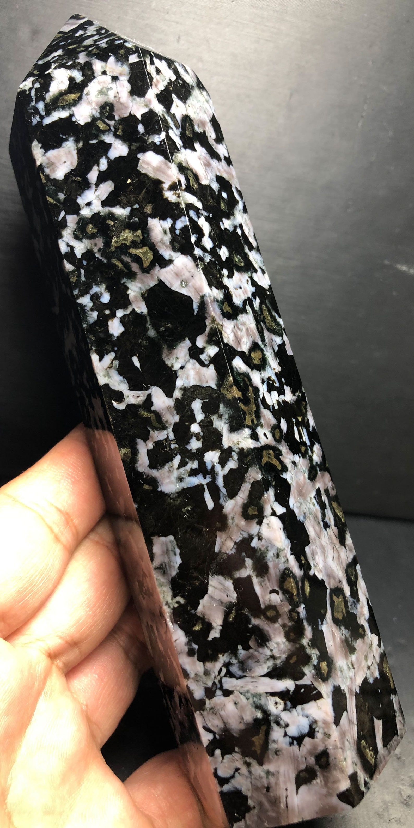 645g 162mm MYSTIC MERLINITE Merlinite GABBRO Crystal Point - Etsy