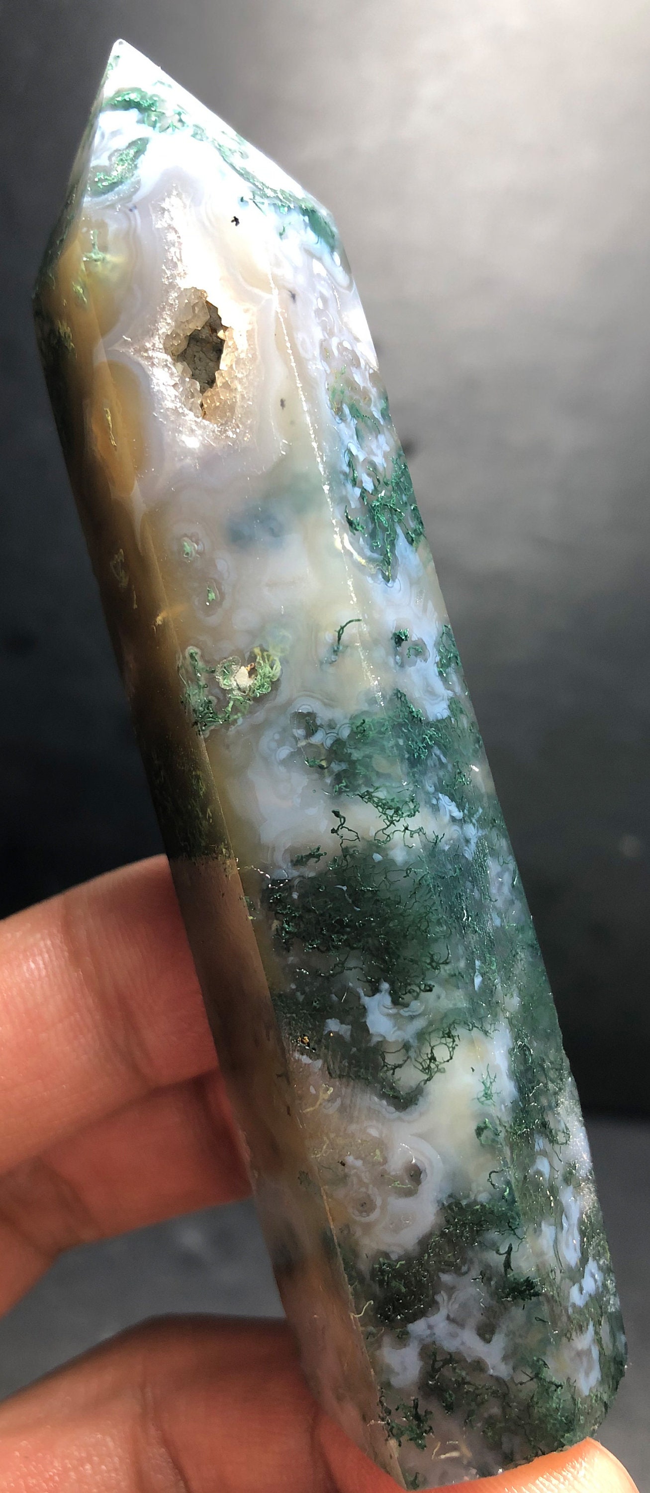 Moss agate 88g Wow Sea Jasper Crystal Ocean Jasper Quartz | Etsy