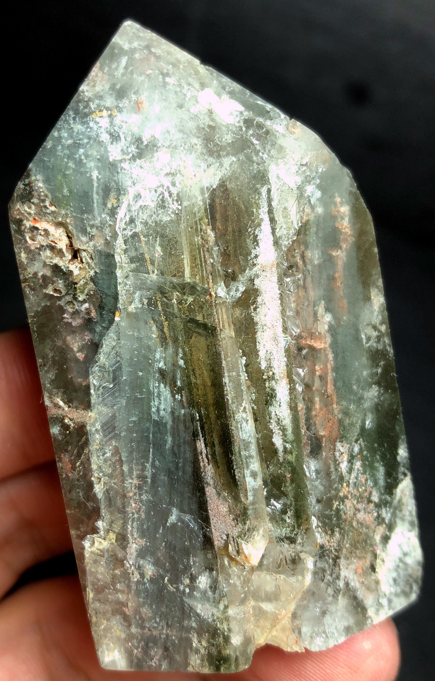 130g Natural Phantom 'green Ghost' QUARTZ Crystal | Etsy