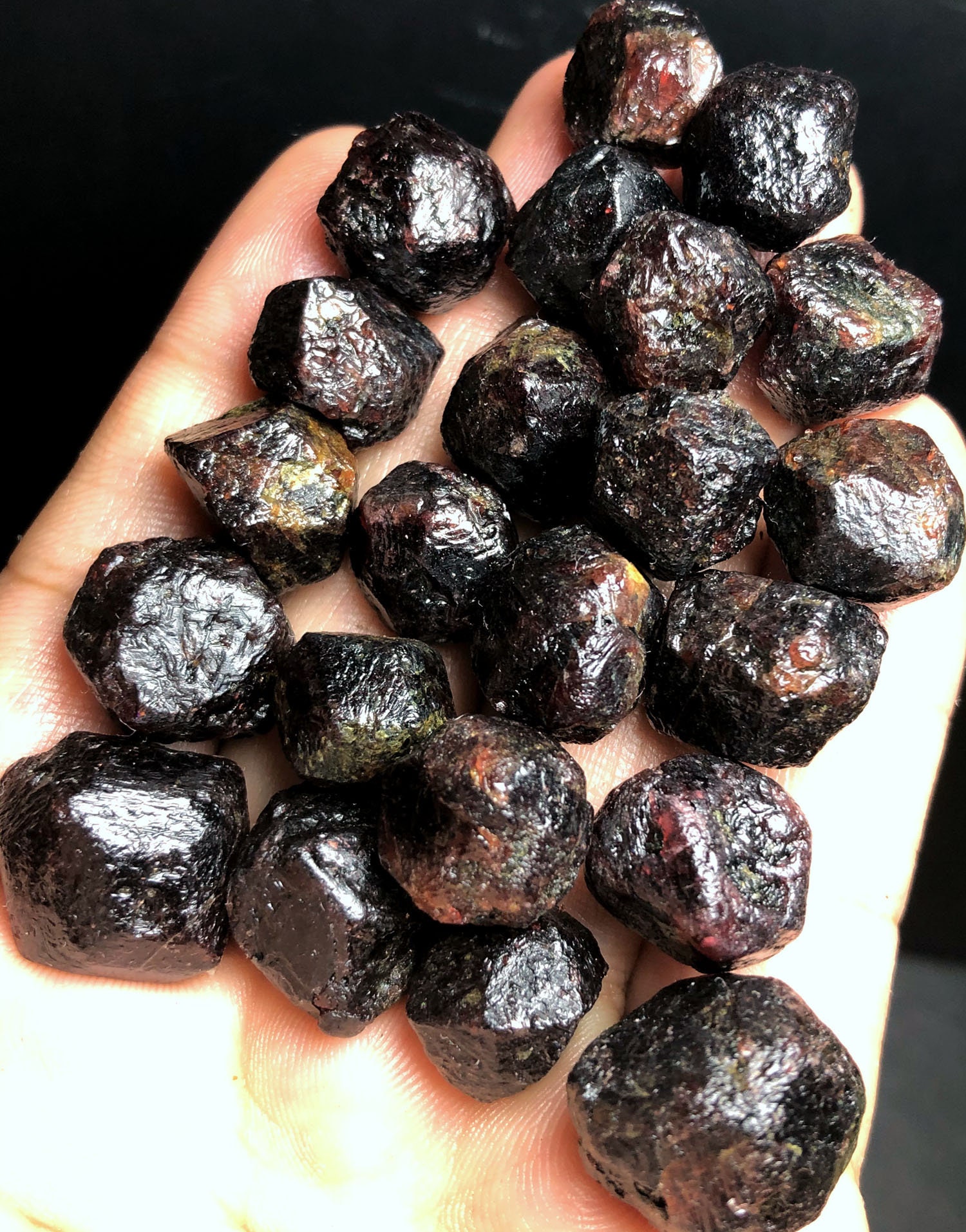 120-140g 20-25PCS Natural RED Garnet Crystal gemstone Garnet | Etsy