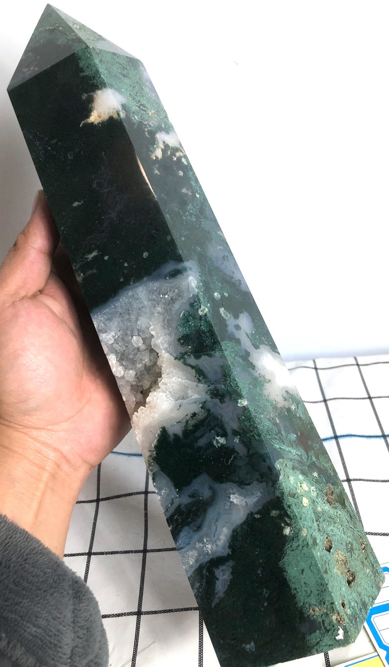 Moss Agate 3460g 335mm Wow Sea Jasper Crystal Ocean Jasper - Etsy