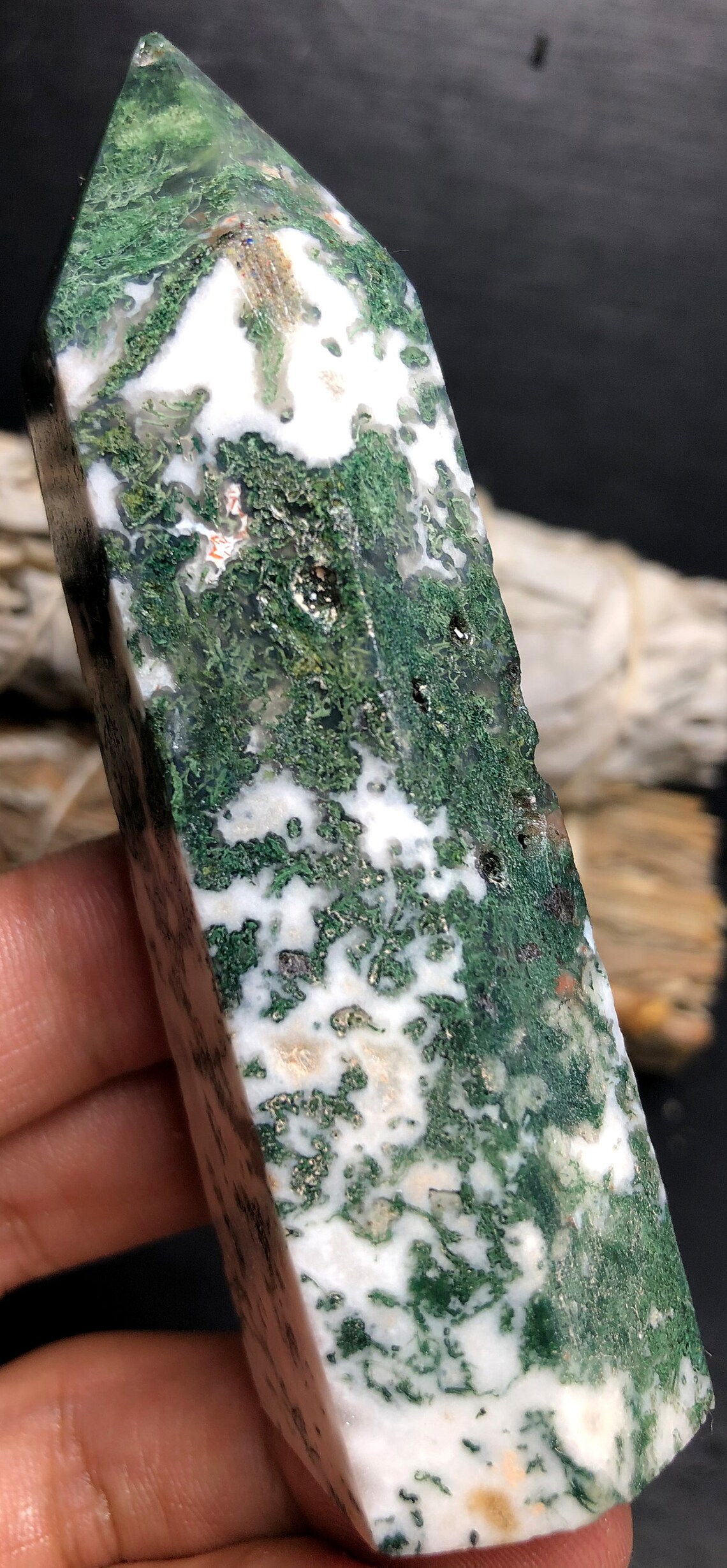 Moss Agate 120g Wow Sea Jasper Crystal Ocean Jasper Quartz - Etsy