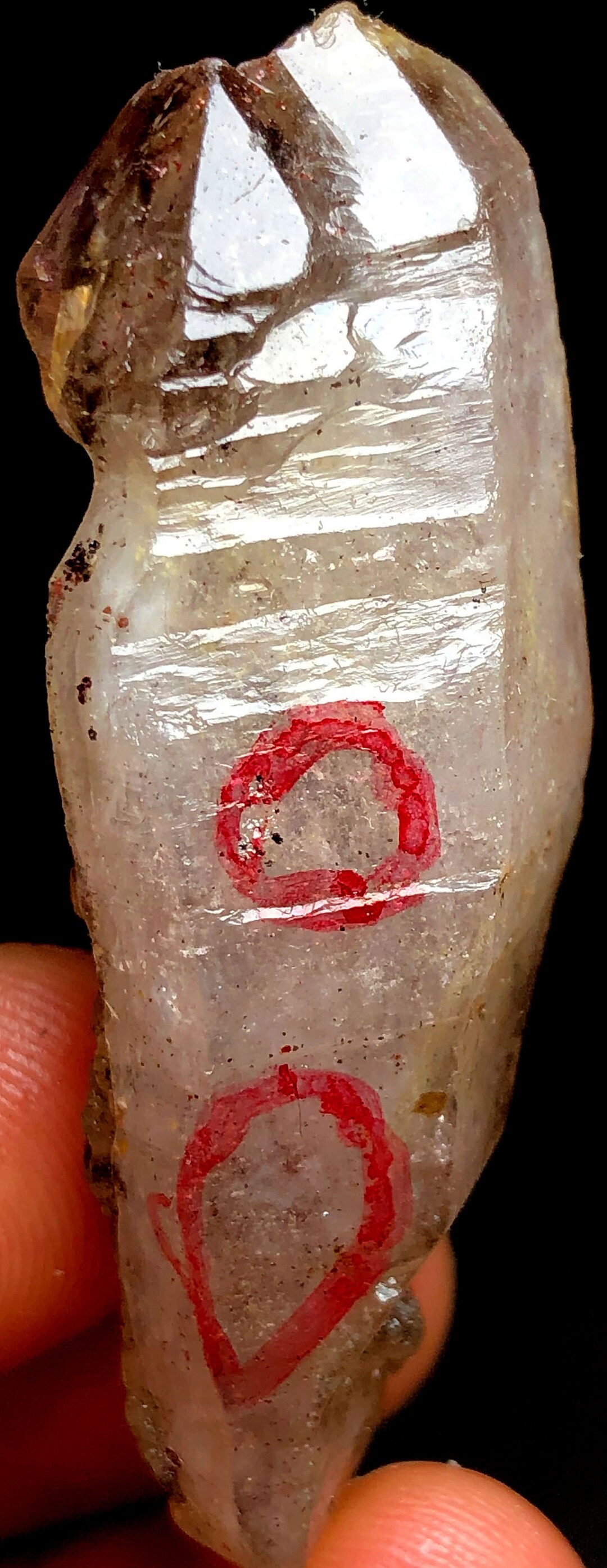 25g Super Seven Skeletal Amethyst Quartz Crystal/moving Water Bubble ...