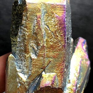 92g Rainbow Titanium Plated Crystal Cluster, Color-changing Crystal ...