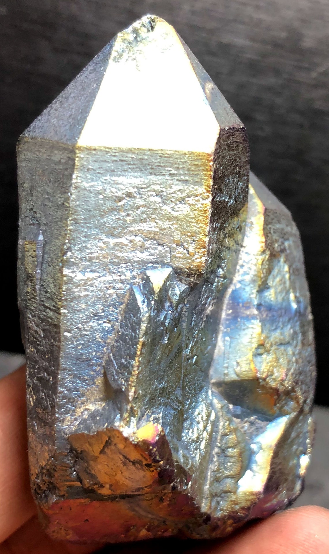 103g Rainbow Titanium Plated Crystal Cluster Color-changing - Etsy