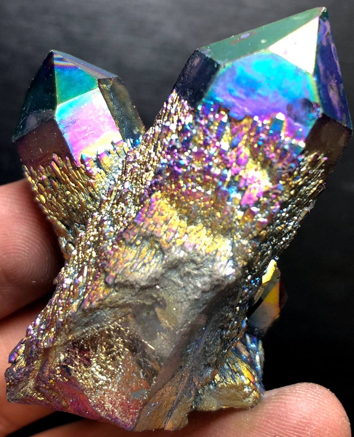 52g Rainbow Titanium Plated Crystal Cluster Color-changing - Etsy