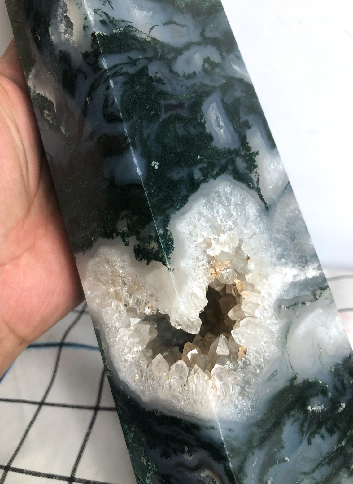 Moss Agate 3460g 335mm Wow Sea Jasper Crystal Ocean Jasper - Etsy