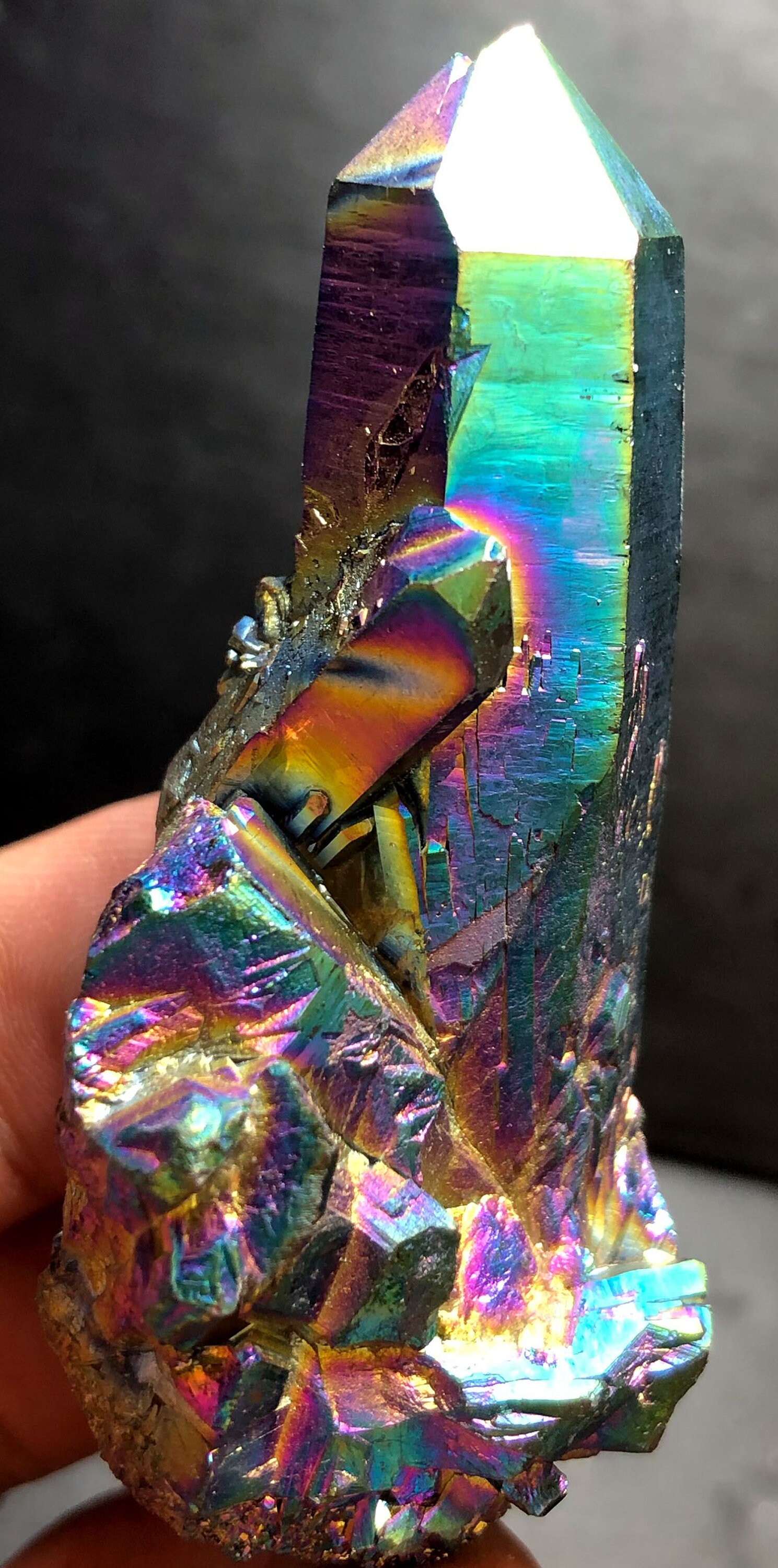 46g Rainbow Titanium Plated Crystal Cluster Color-changing - Etsy