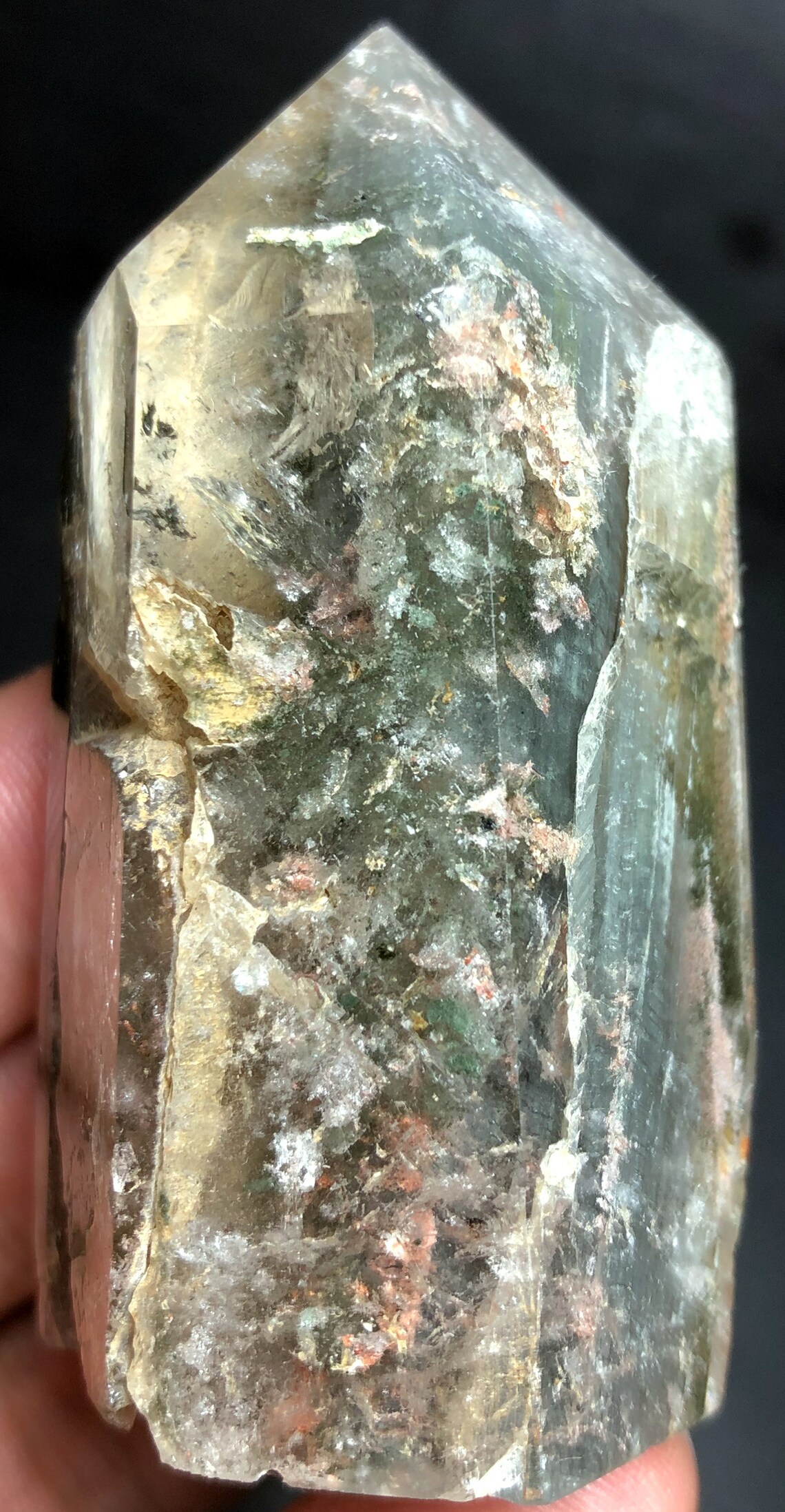 130g Natural Phantom 'green Ghost' QUARTZ Crystal | Etsy