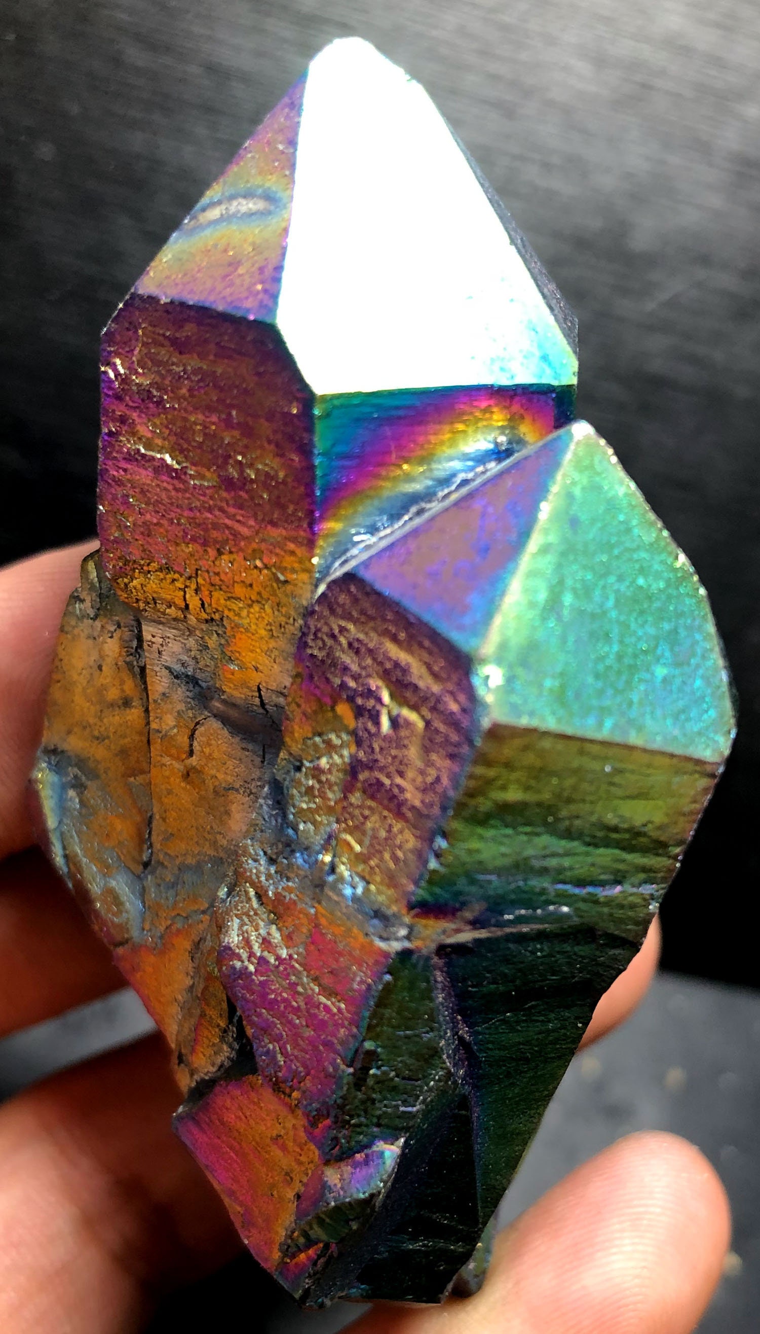 103g Rainbow Titanium Plated Crystal Cluster Color-changing - Etsy