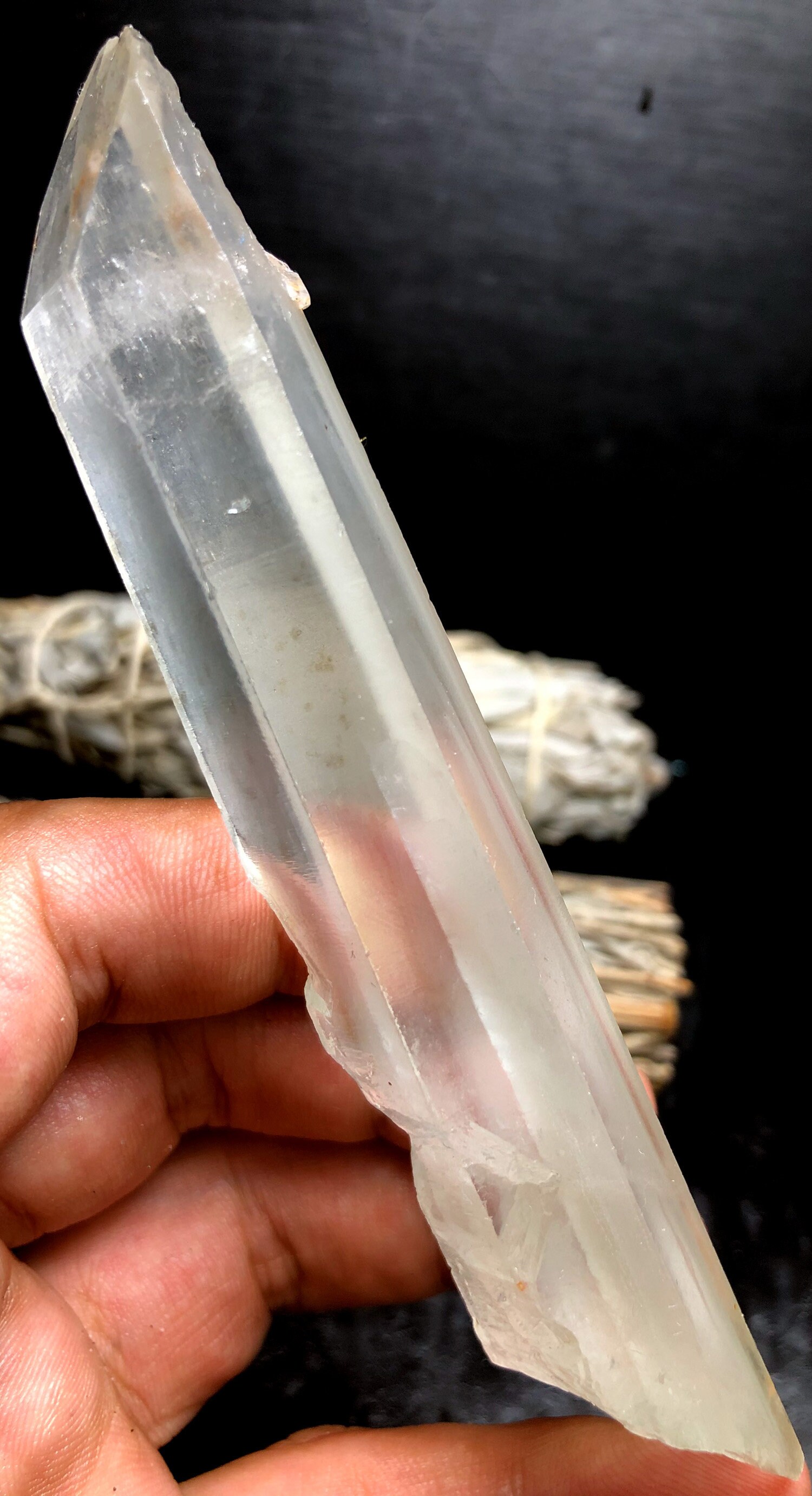 77g Lemurian Seed Crystals / Lemurian Quartz Crystal Point / - Etsy