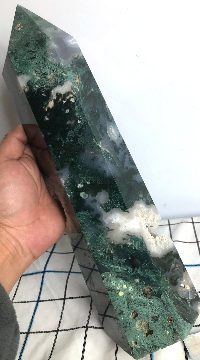 Moss Agate 3460g 335mm Wow Sea Jasper Crystal Ocean Jasper - Etsy