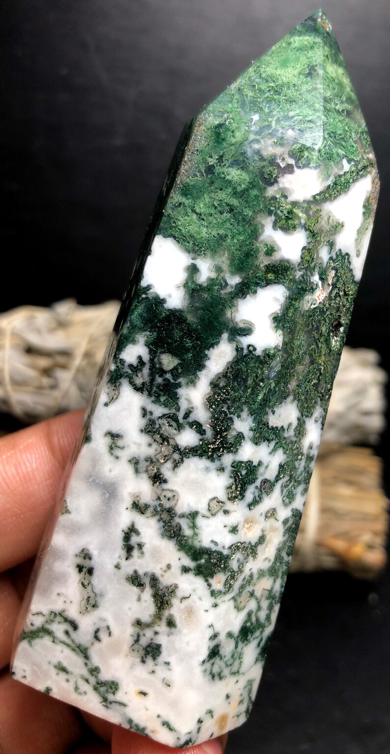 Moss Agate 120g Wow Sea Jasper Crystal Ocean Jasper Quartz - Etsy