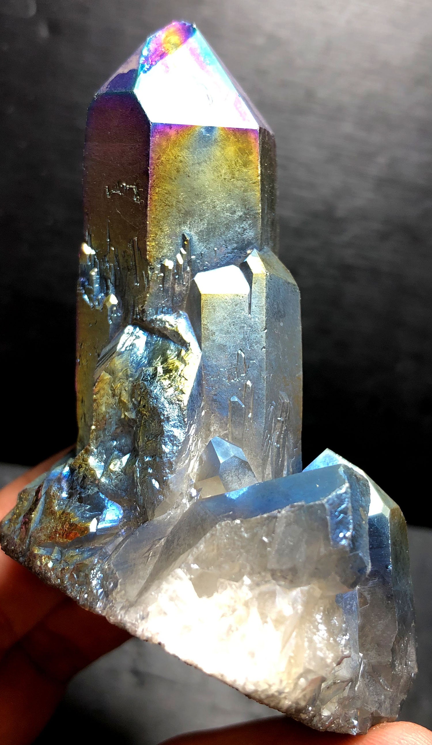 175g Rainbow Titanium Plated Crystal Cluster Color-changing | Etsy