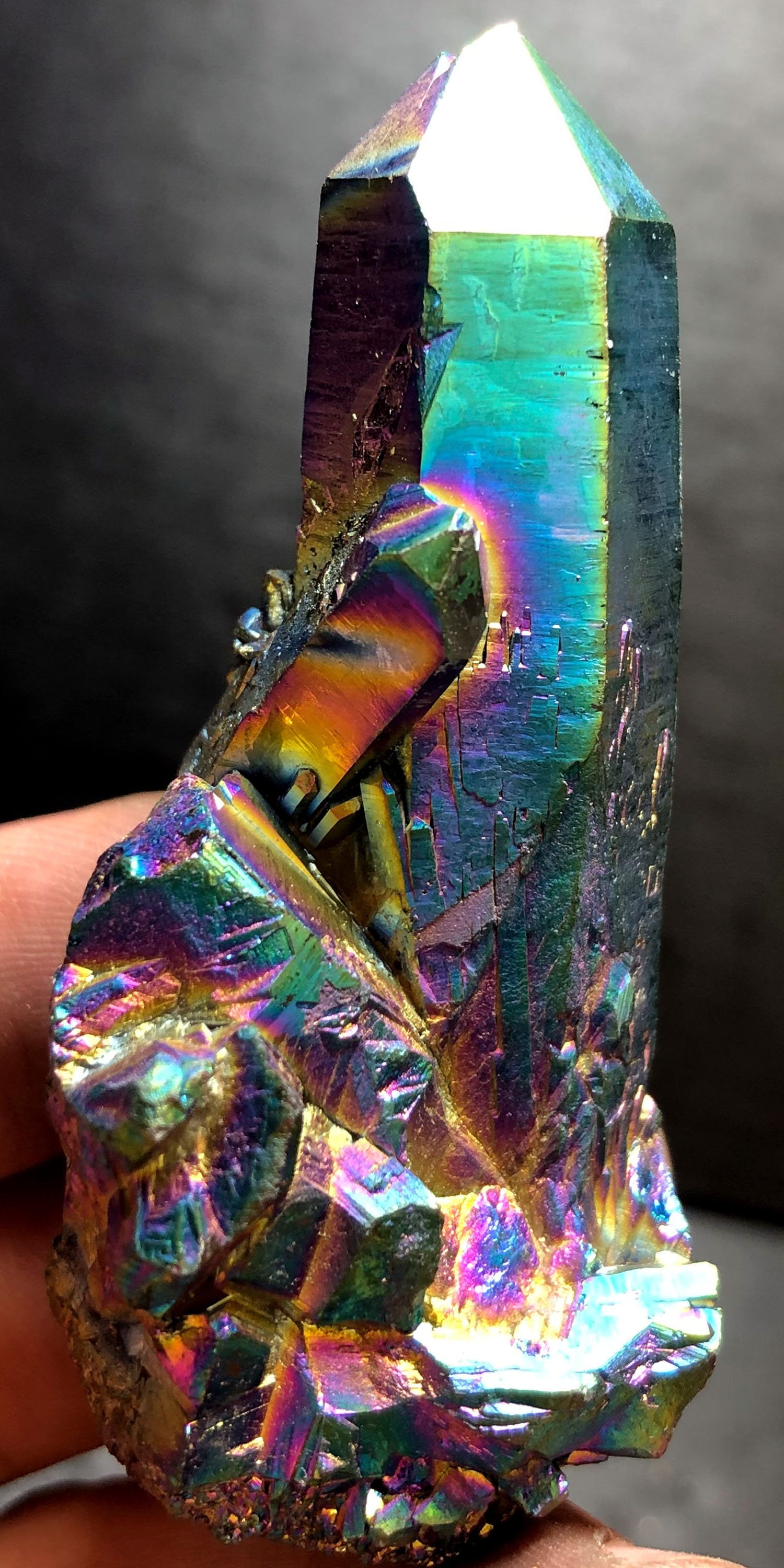 46g Rainbow Titanium Plated Crystal Cluster Color-changing - Etsy