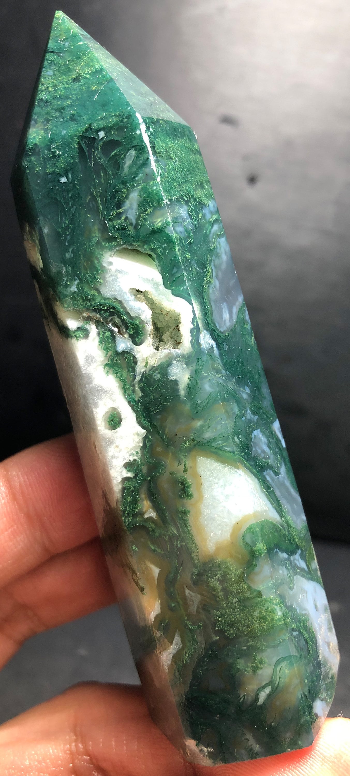 Moss agate 126g Wow Sea Jasper Crystal Ocean Jasper Quartz | Etsy
