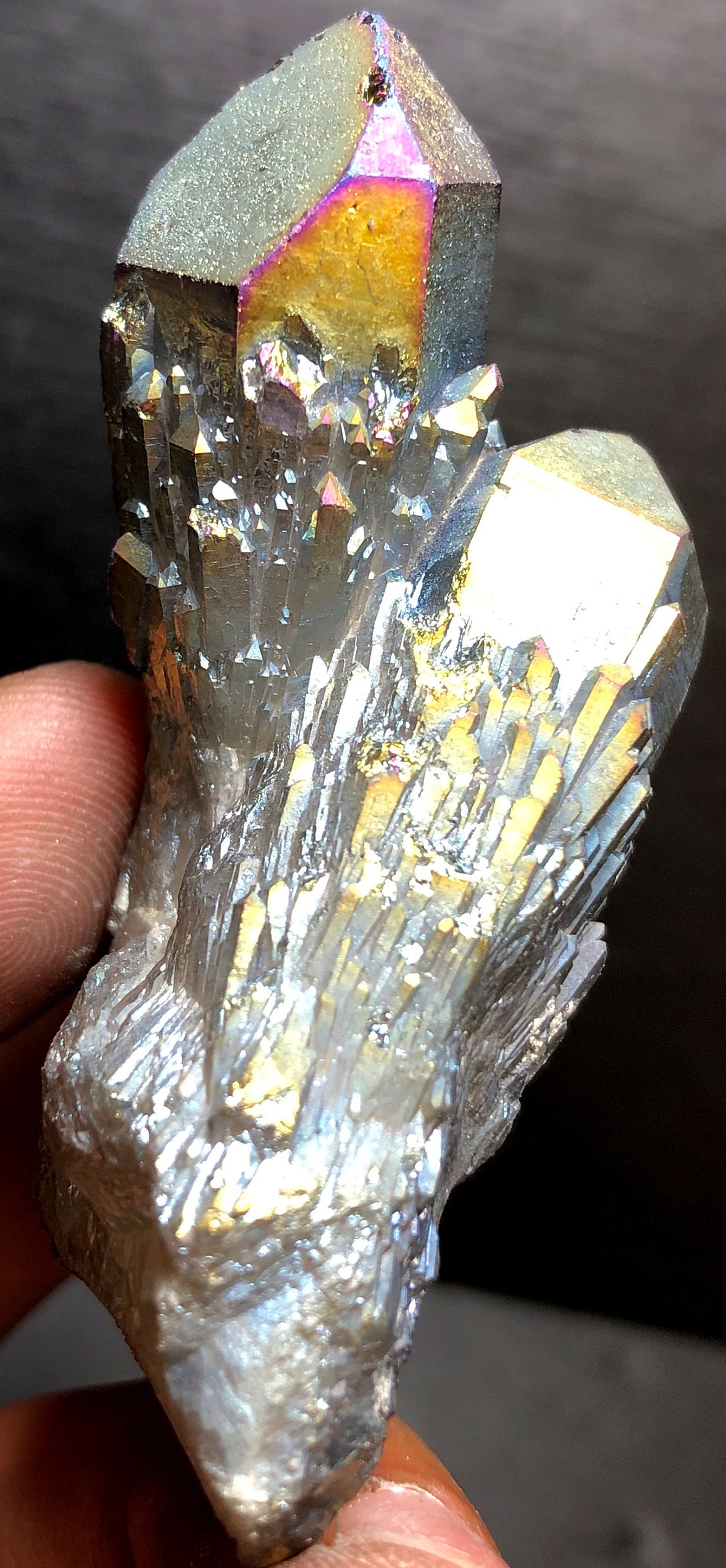 66g Rainbow Titanium Plated Crystal Cluster Color-changing | Etsy