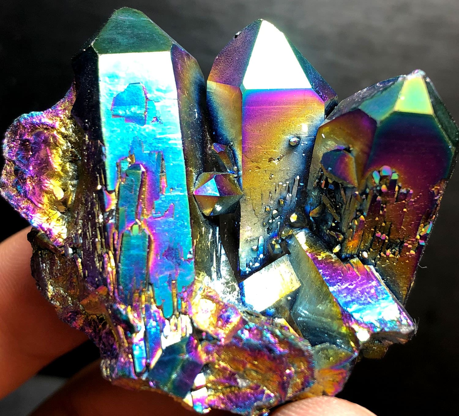 53g Rainbow Titanium Plated Crystal Cluster Color-changing - Etsy