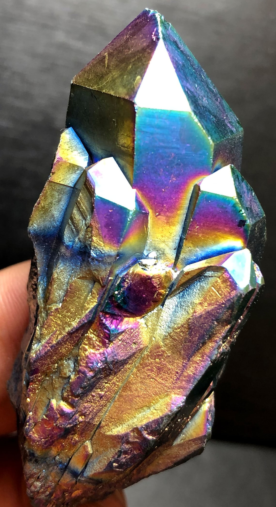 61g Rainbow Titanium Plated Crystal Cluster Color-changing - Etsy