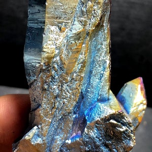 135g Rainbow Titanium Plated Crystal Cluster, Color-changing Crystal ...