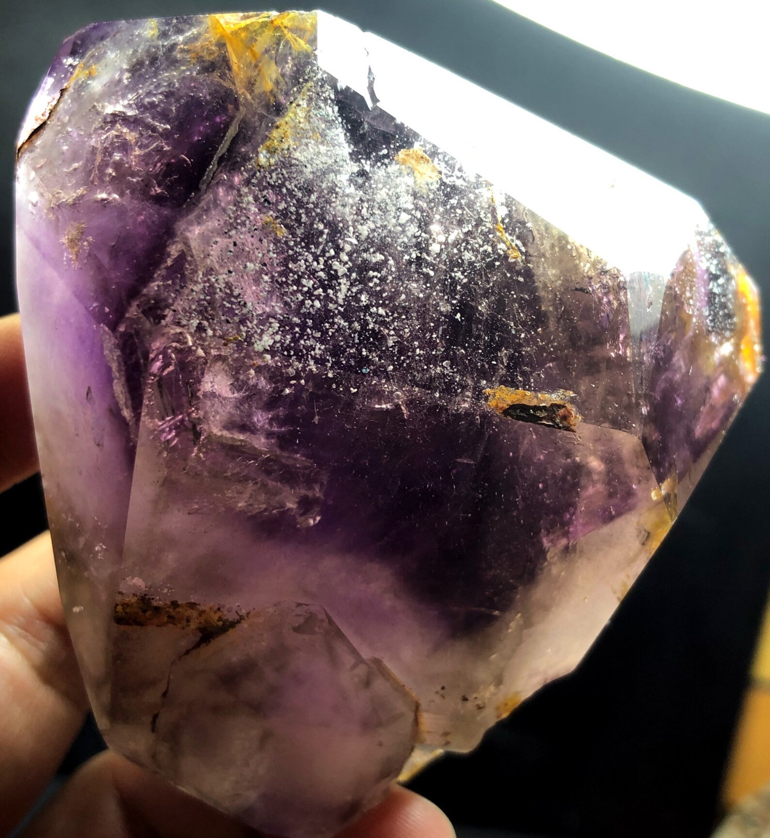 329g WOW Super Seven Amethyst Quartz Crystal POINT Polished - Etsy