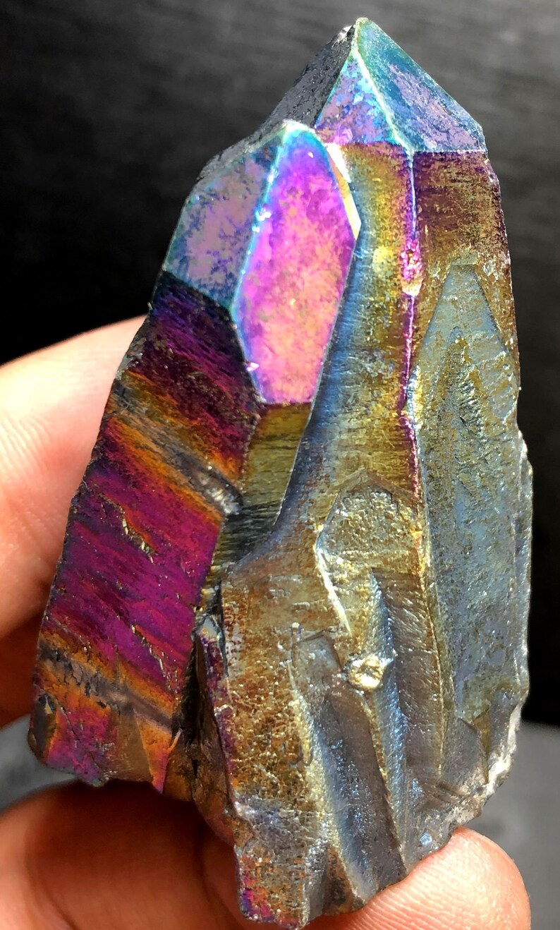 63g Rainbow Titanium Plated Crystal Cluster Color-changing - Etsy