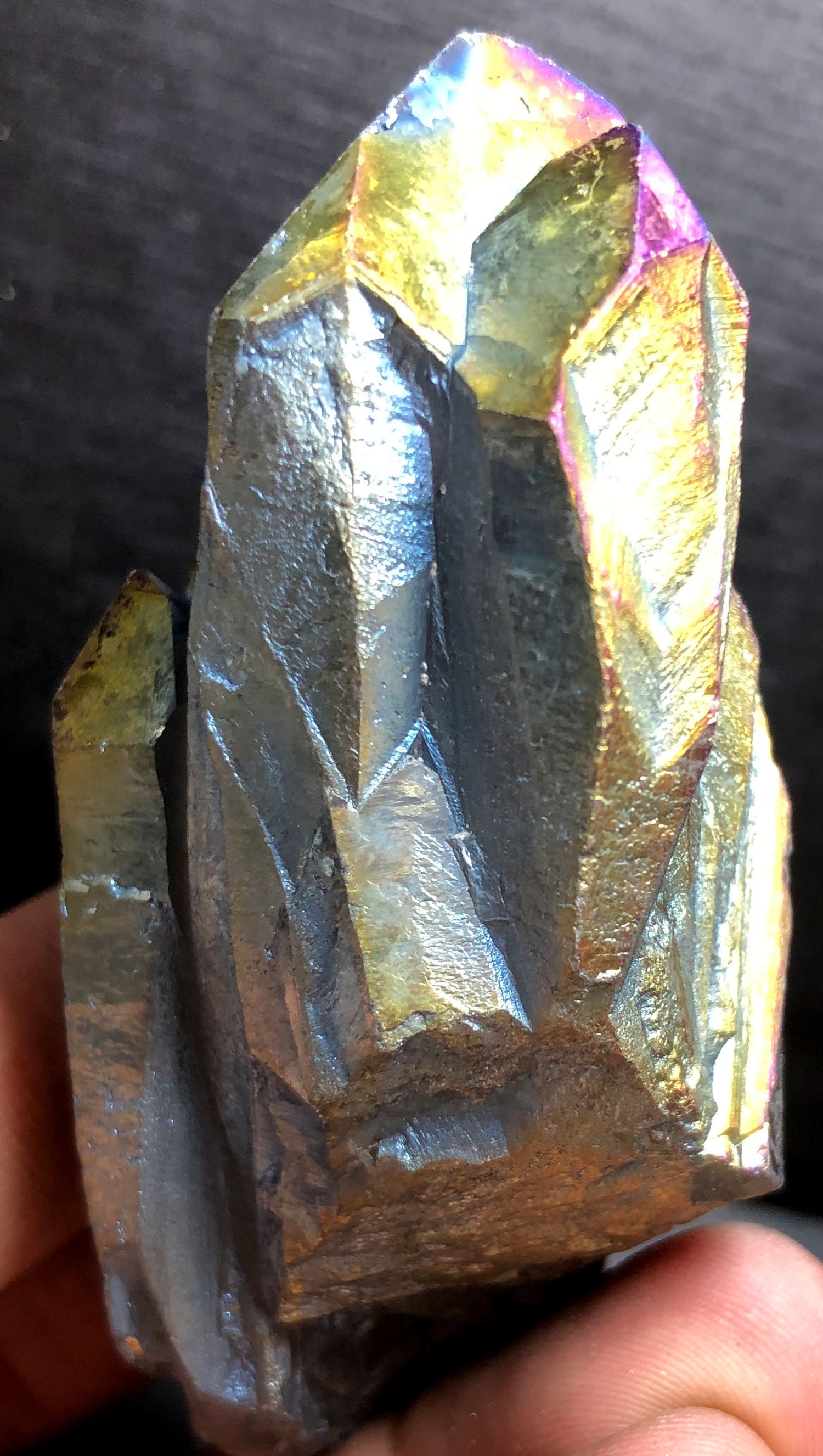 103g Rainbow Titanium Plated Crystal Cluster Color-changing - Etsy