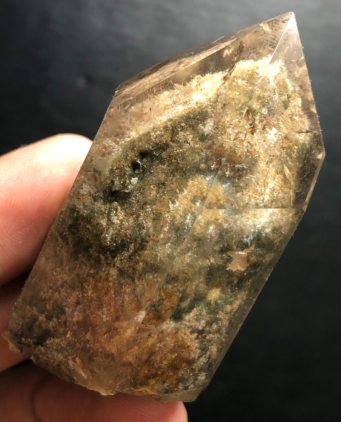 85g Natural Phantom 'Green Ghost' QUARTZ Crystal Point | Etsy