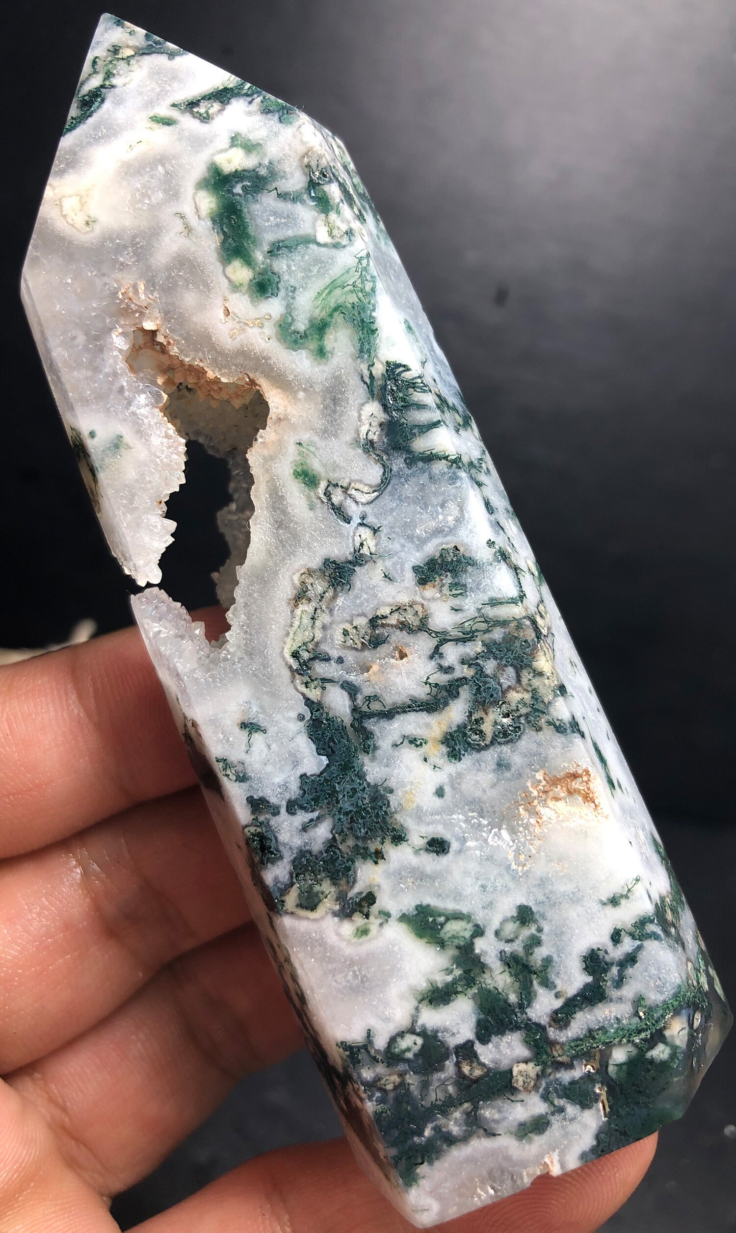 Moss agate 141g Wow Sea Jasper Crystal Ocean Jasper Quartz | Etsy