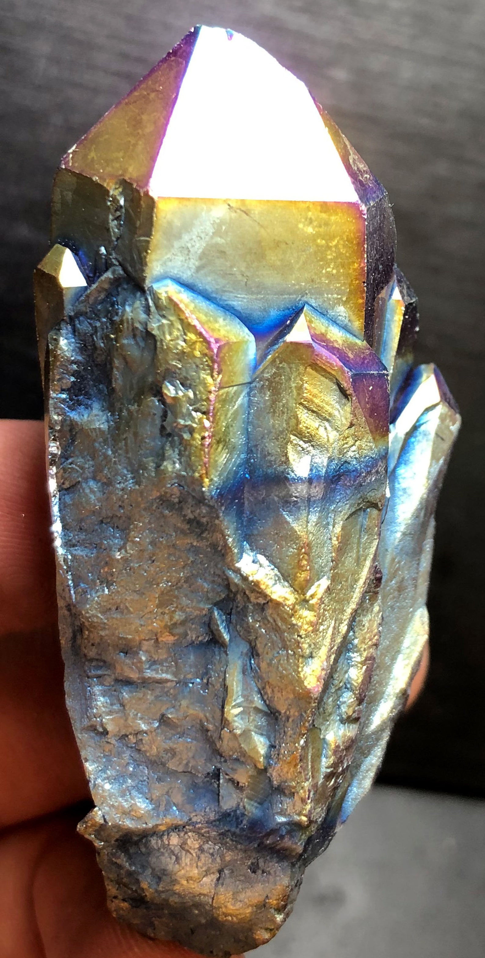 61g Rainbow Titanium Plated Crystal Cluster Color-changing - Etsy