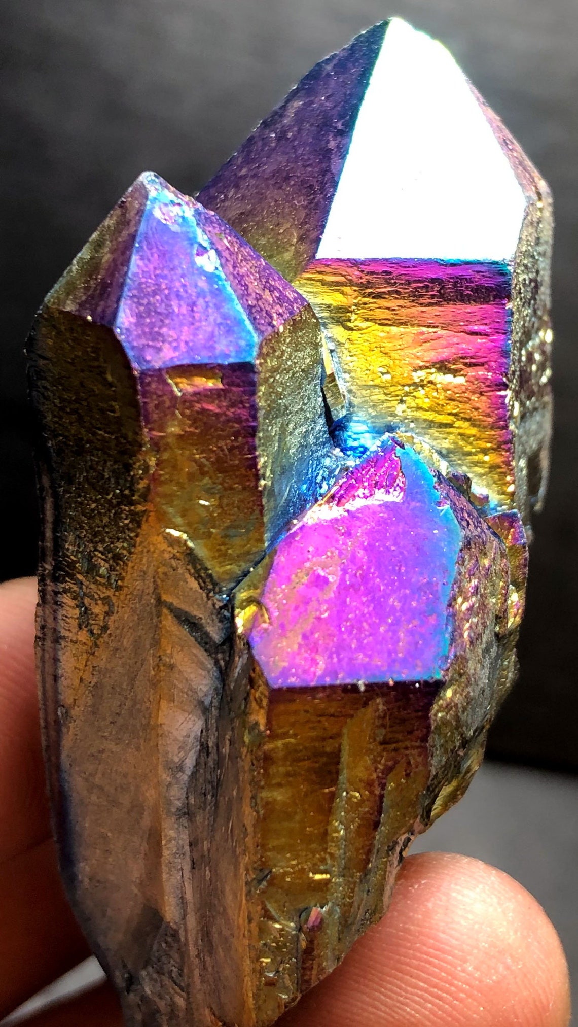 63g Rainbow Titanium Plated Crystal Cluster Color-changing - Etsy