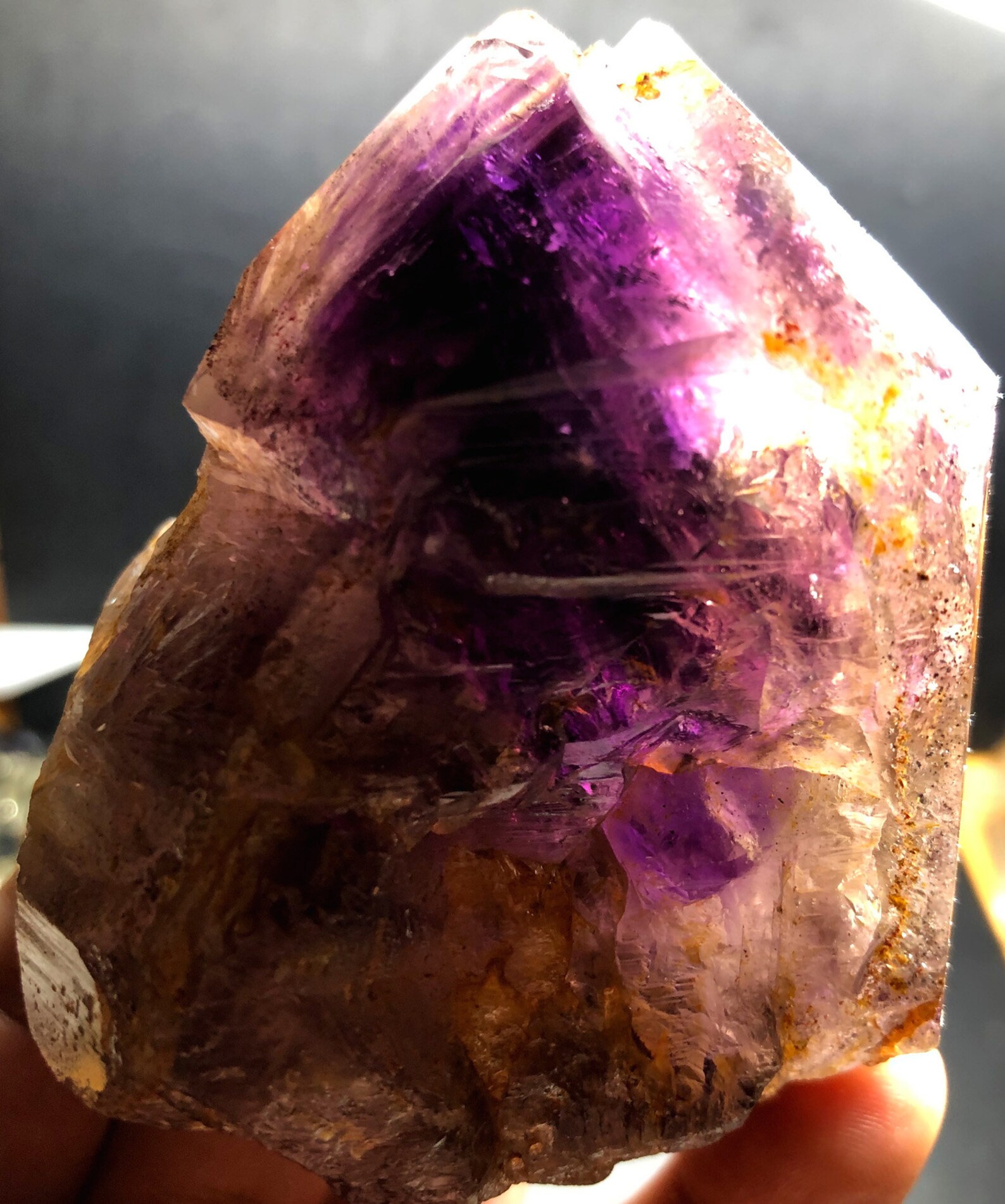 420g WOW Super Seven Amethyst Quartz Crystal POINT Polished - Etsy