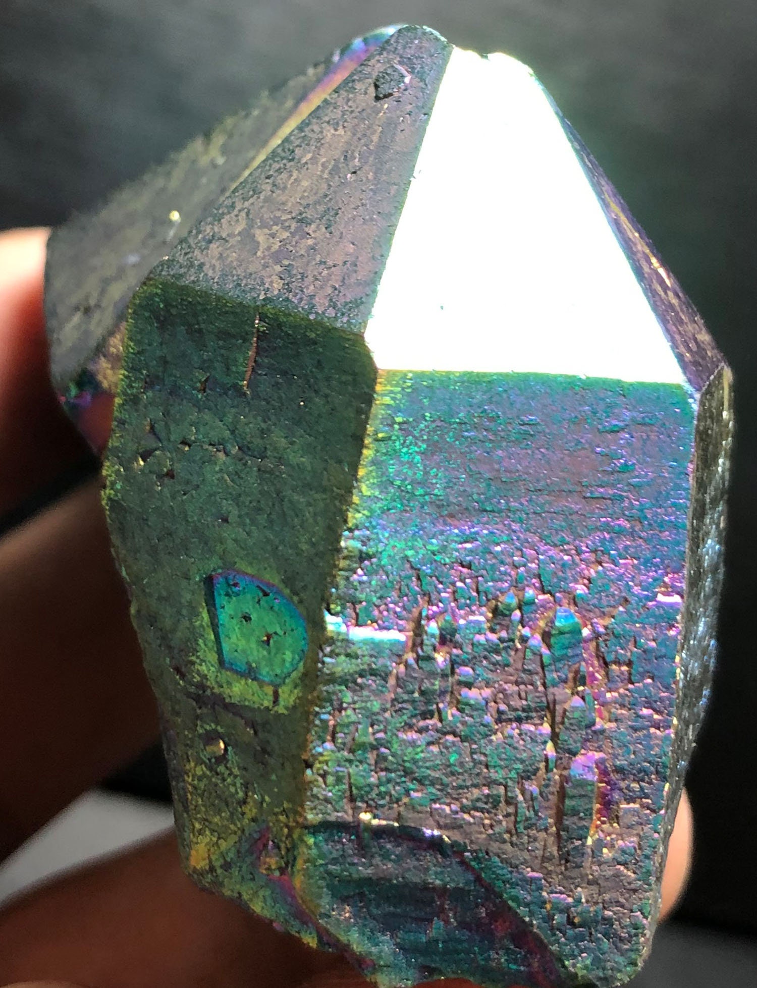 99g Rainbow Titanium Plated Crystal Cluster Color-changing - Etsy UK