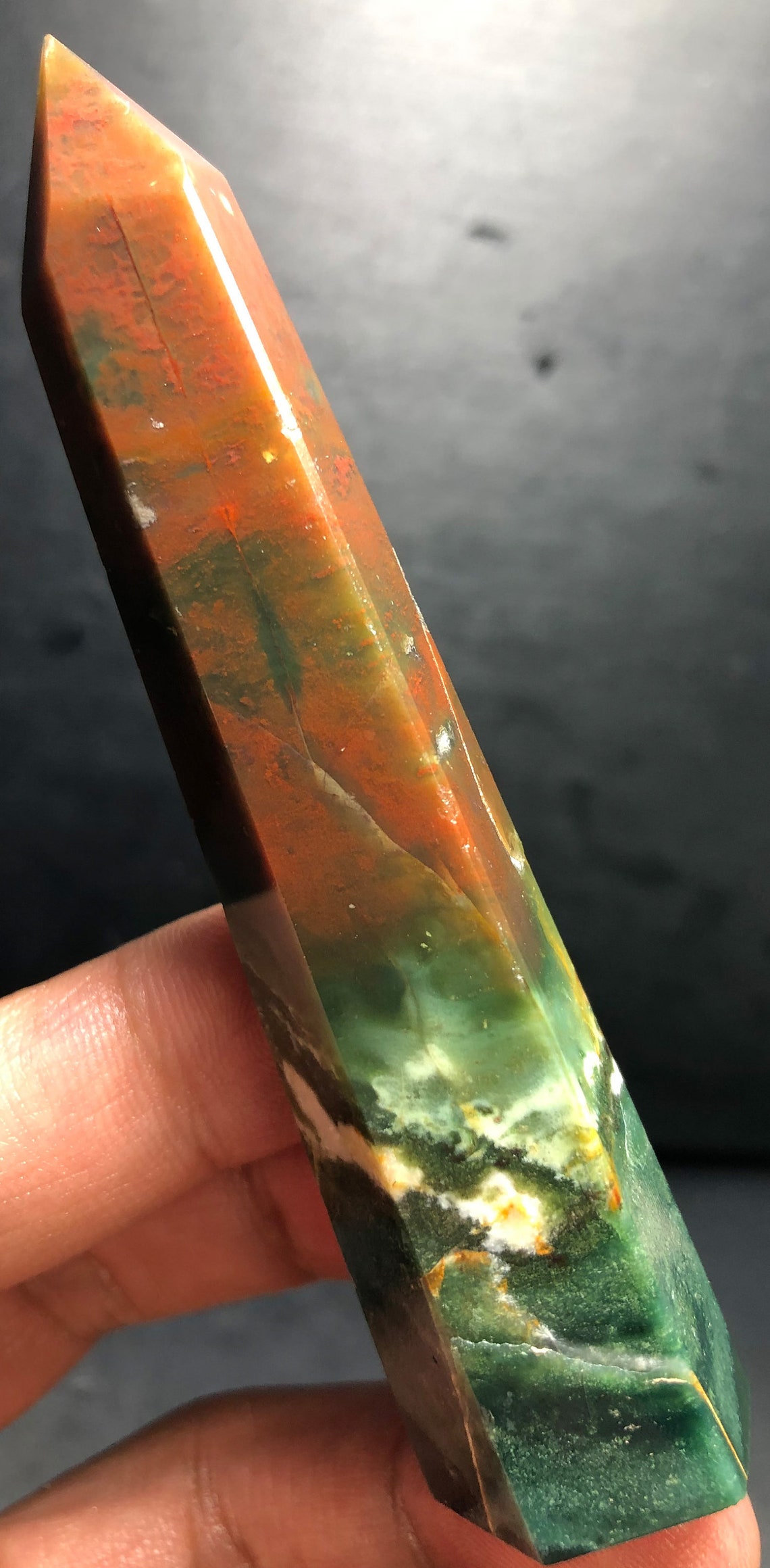 Moss agate 53g Wow Sea Jasper Crystal Ocean Jasper Quartz | Etsy