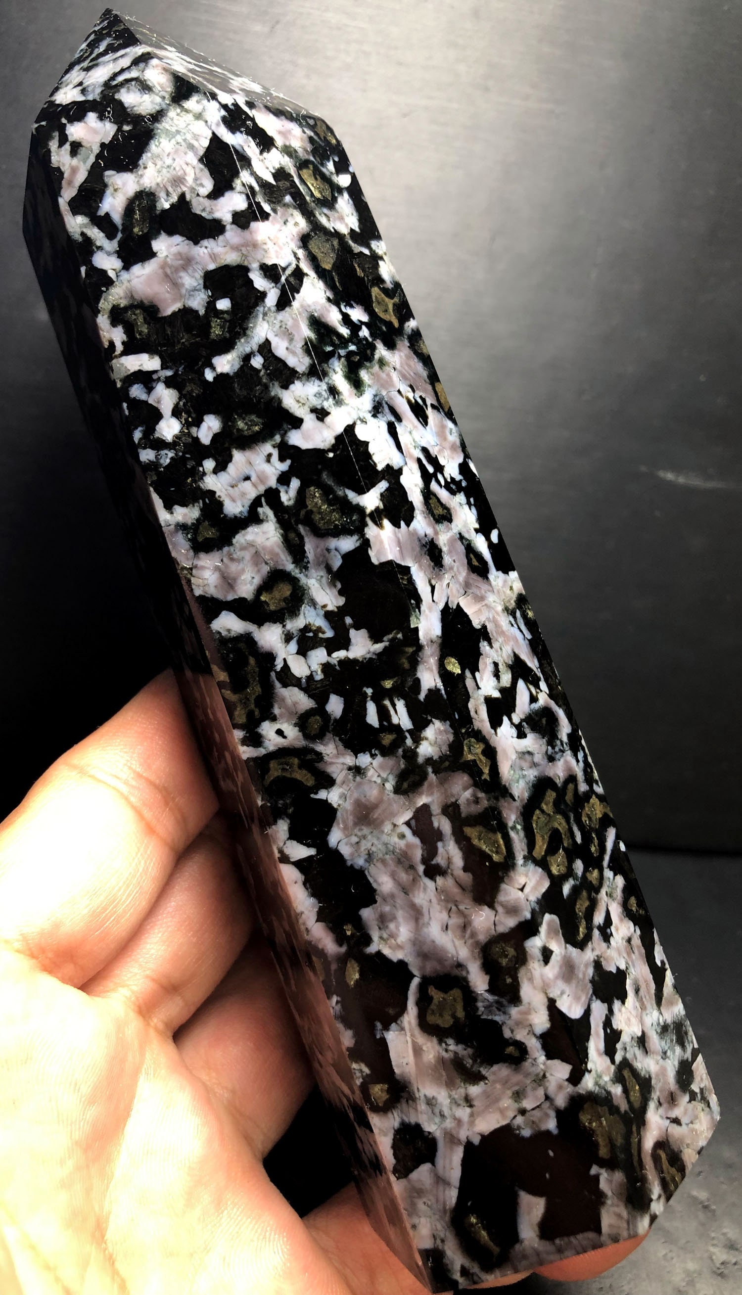 645g 162mm MYSTIC MERLINITE Merlinite GABBRO Crystal Point - Etsy