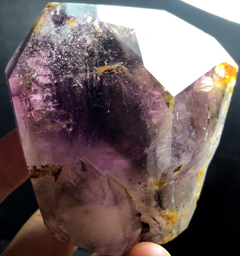 329g WOW Super Seven Amethyst Quartz Crystal POINT Polished - Etsy