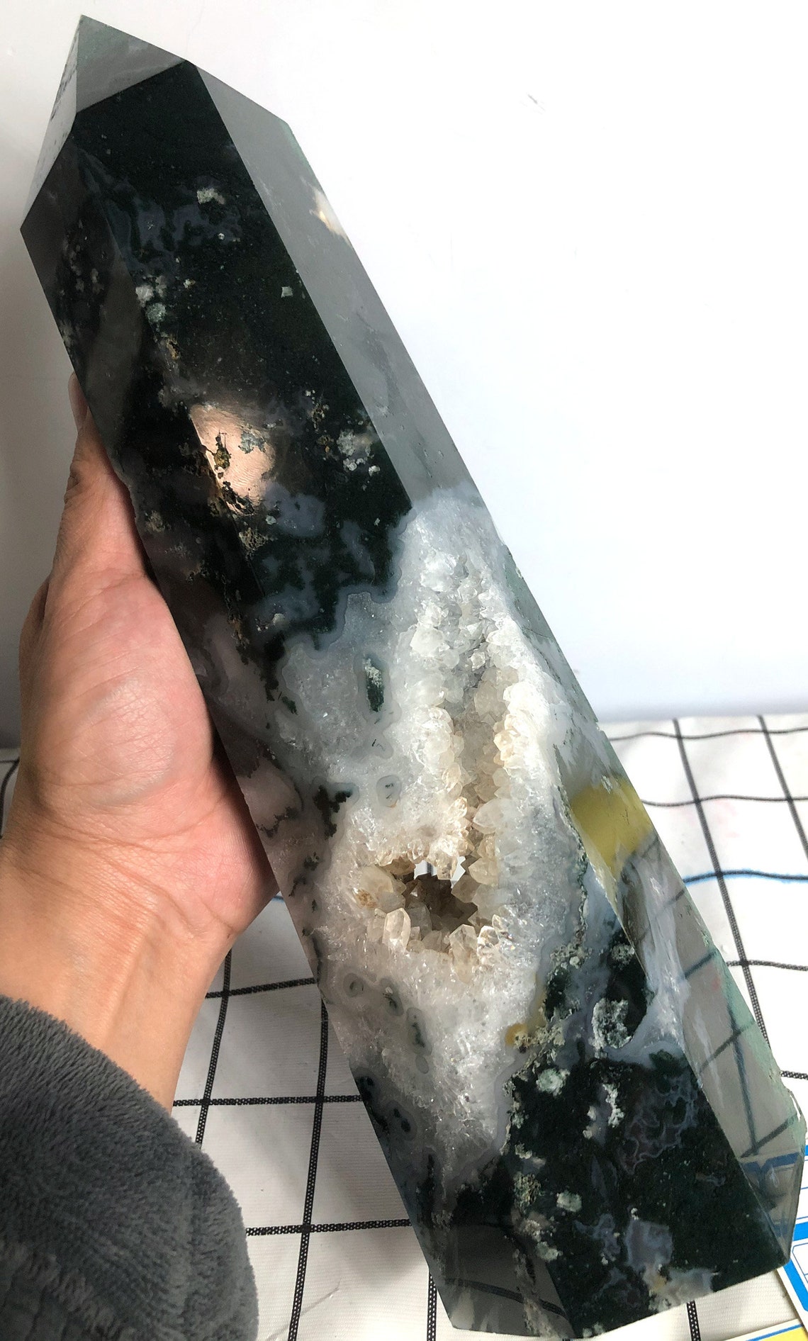 Moss Agate 3460g 335mm Wow Sea Jasper Crystal Ocean Jasper - Etsy