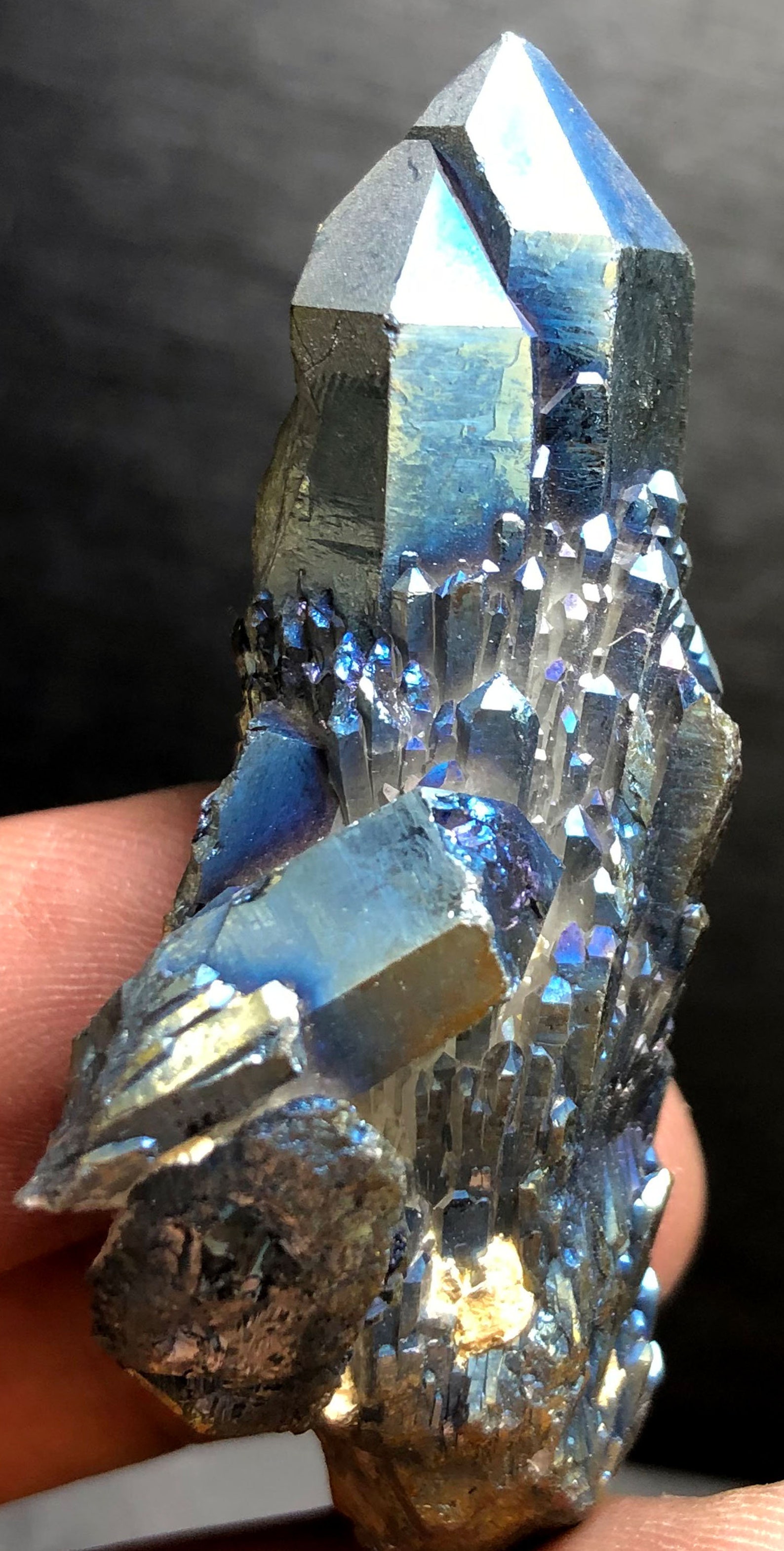 28g Rainbow Titanium Plated Crystal Cluster Color-changing - Etsy