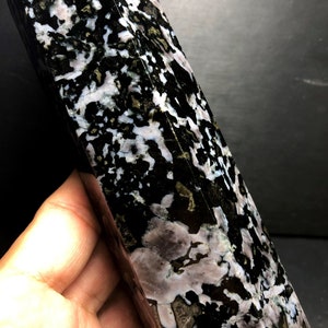645g 162mm MYSTIC MERLINITE Merlinite GABBRO Crystal Point! Self ...