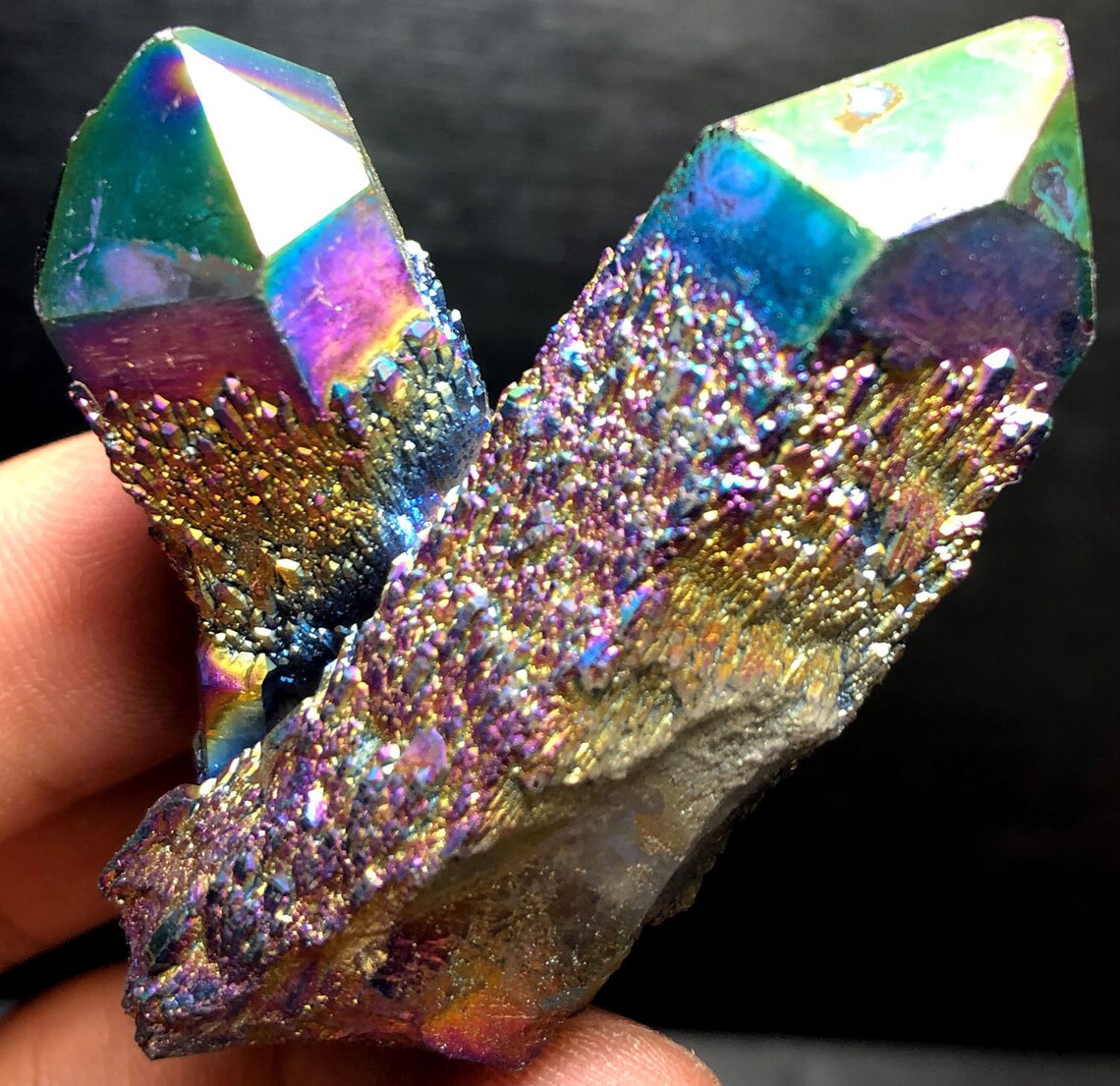 52g Rainbow Titanium Plated Crystal Cluster Color-changing - Etsy