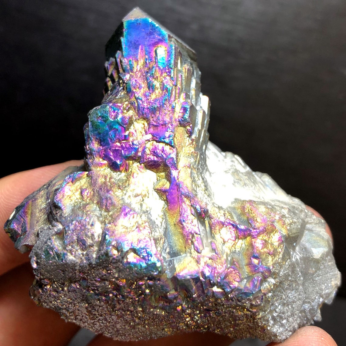 66g Rainbow Titanium Plated Crystal Cluster Color-changing | Etsy