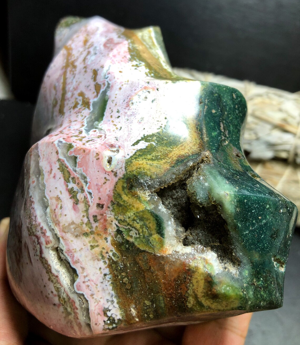 832g Wow Pink Sea Jasper Crystal Pink Ocean Jasper Quartz | Etsy