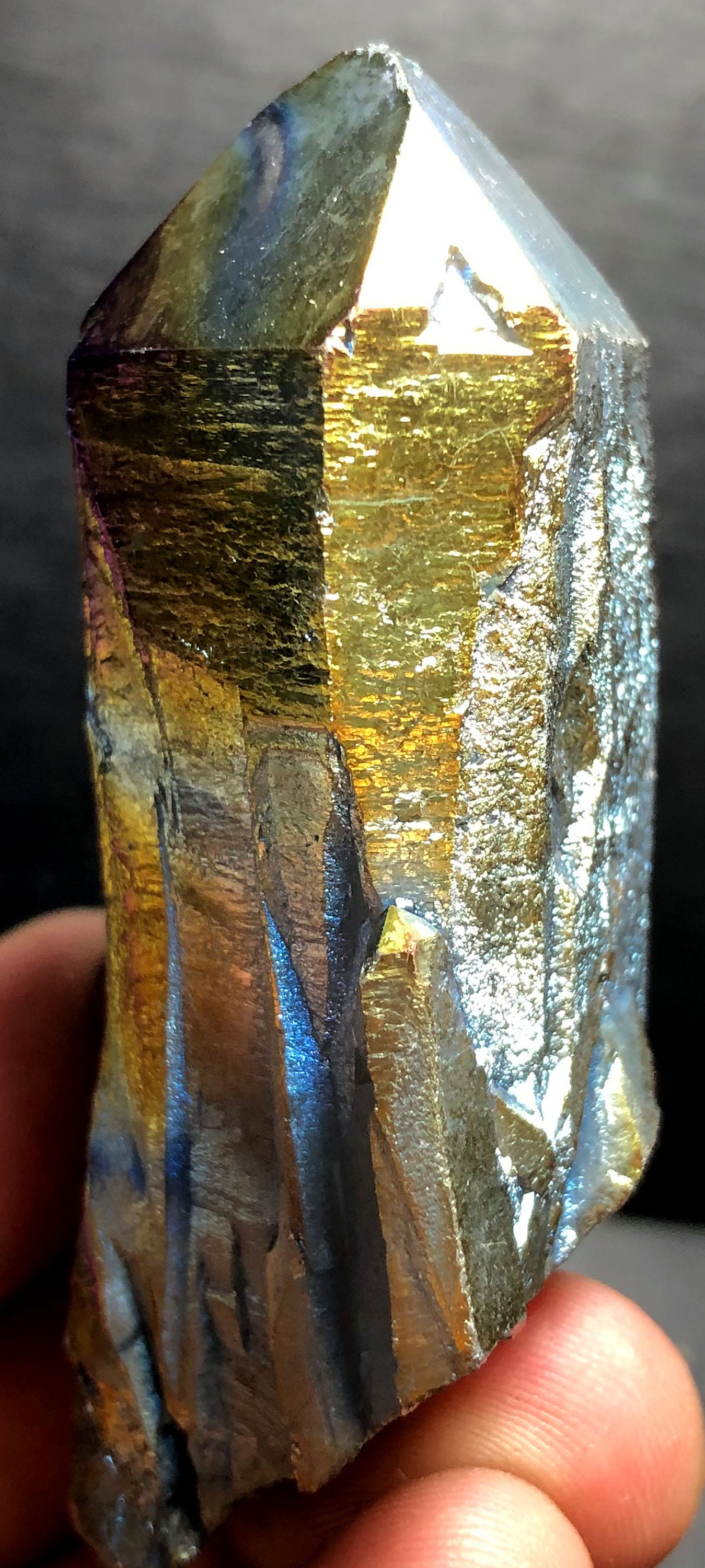 92g Rainbow Titanium Plated Crystal Cluster Color-changing | Etsy