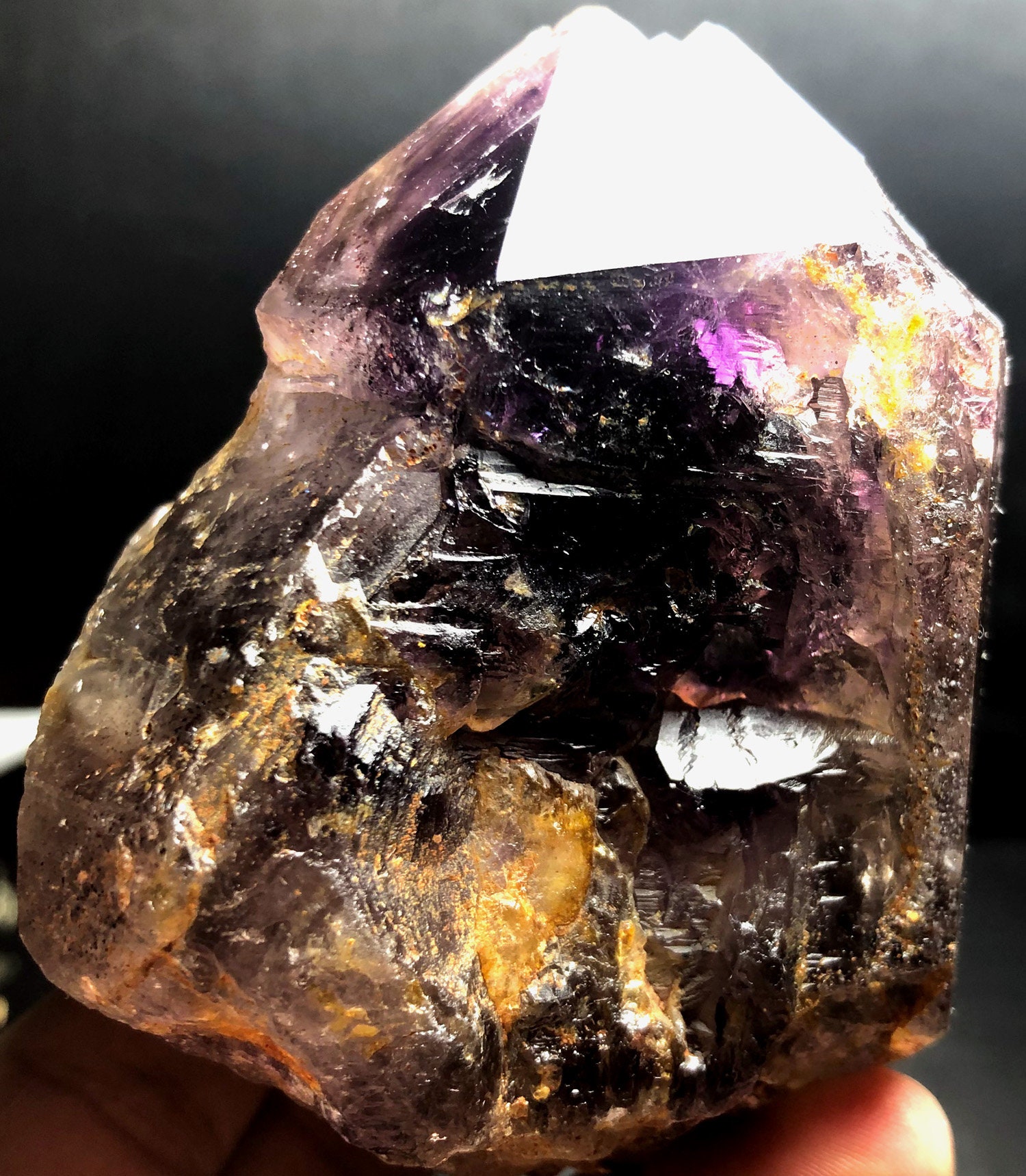 420g WOW Super Seven Amethyst Quartz Crystal POINT Polished | Etsy