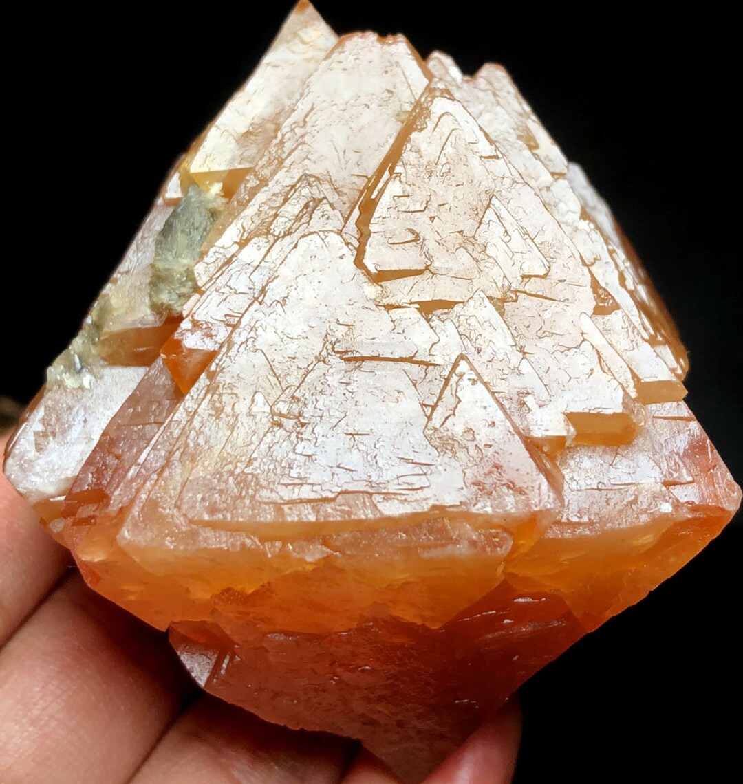 690g WOW Rare Natural Bright Orange Yellow Octahedral SCHEELITE Crystal ...