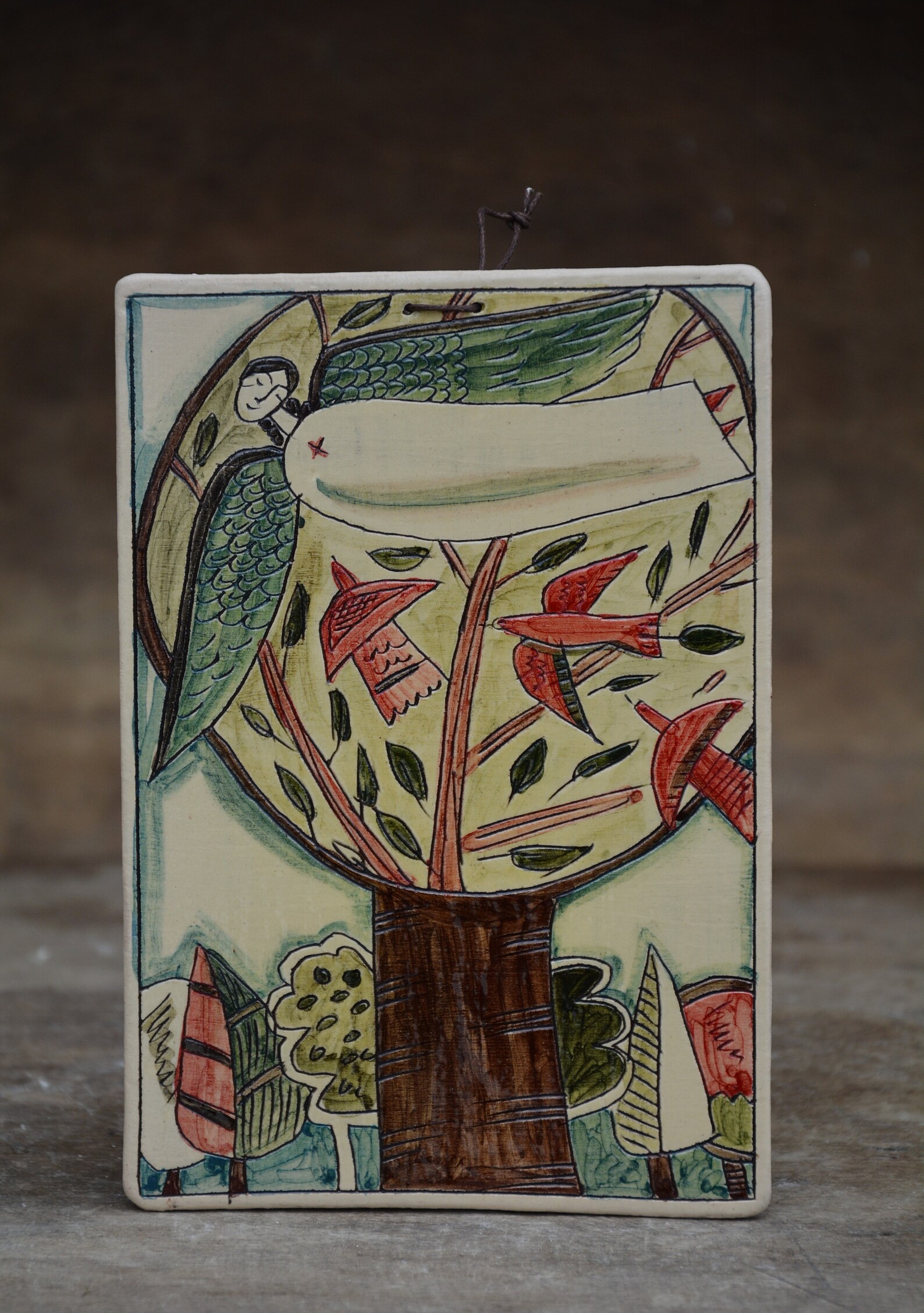 Angel Song,wall Art,hand-made Ceramic ,ceramic Tile,ceramic Decoration ...