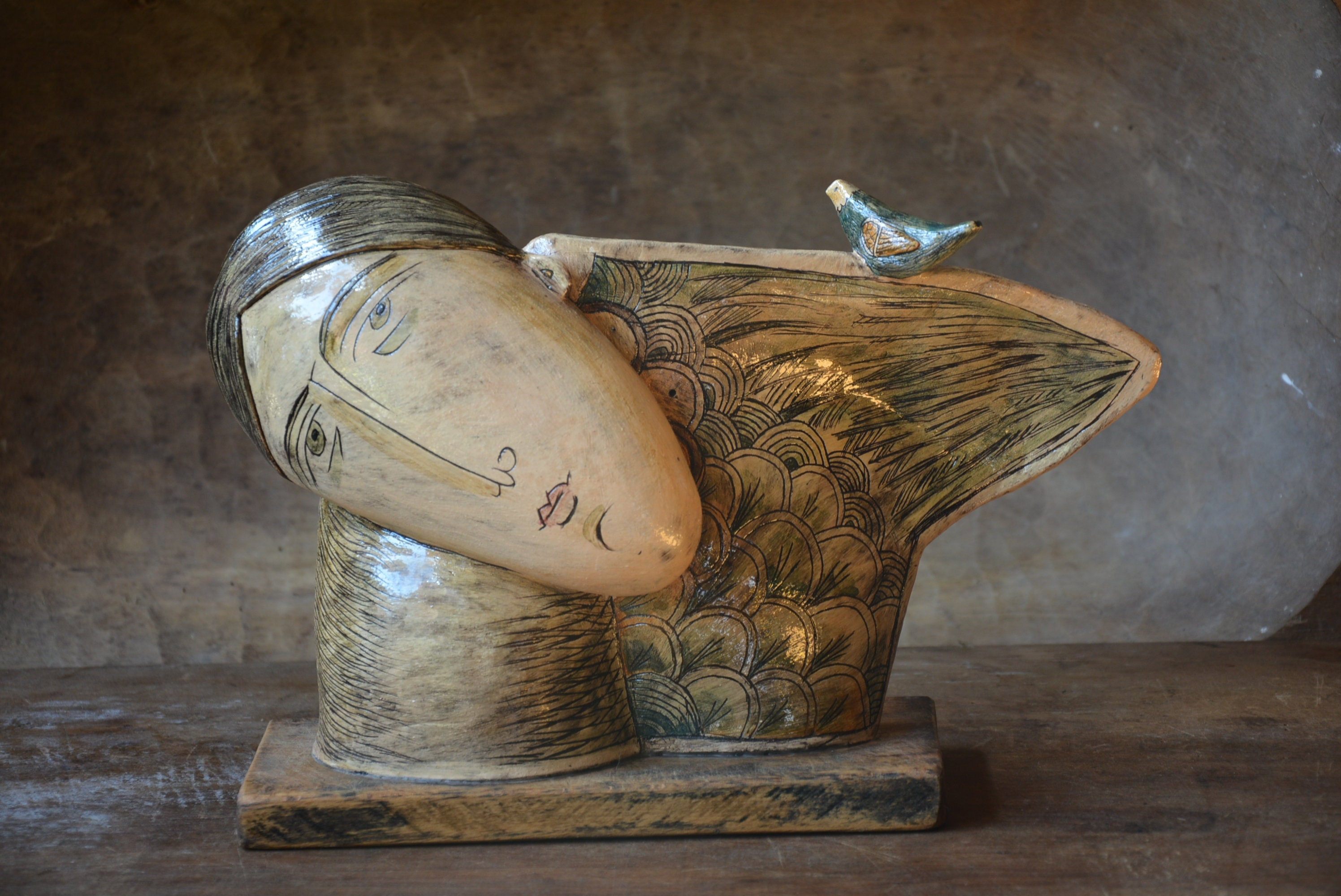 Dream...clay Art,sculpture Ceramic,ceramic,ceramic Angel - Etsy