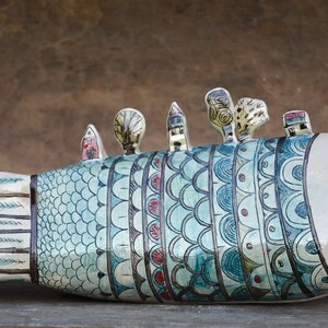The City Guard,hand-made Ceramic Fish ,ceramic Tile,ceramic Decoration,hanging Decoration,one of ...